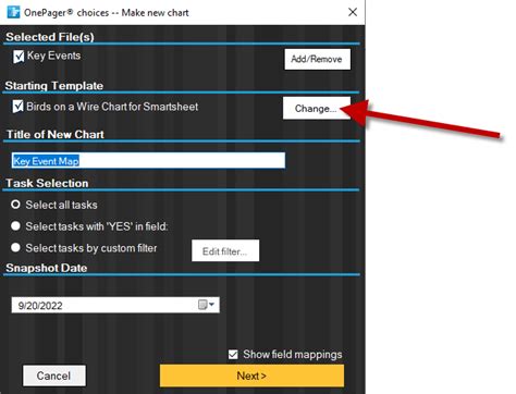 Key Event Map Kem From Smartsheet Onepager