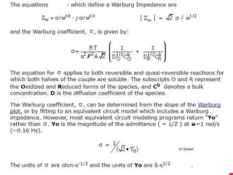 How To Find Out Diffusion Coefficient Using Warburg Impedance