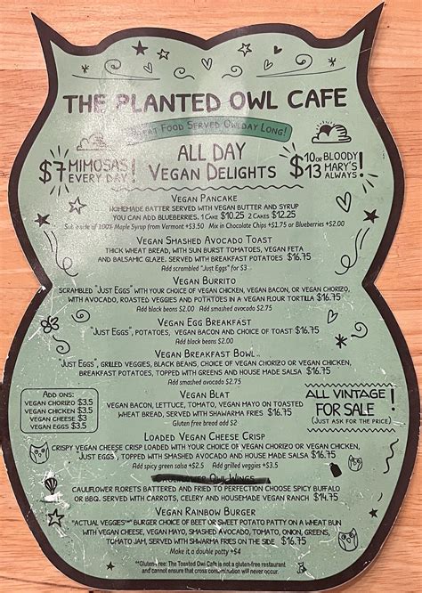 The Toasted Owl Cafe Phoenix Arizona Restaurant Happycow