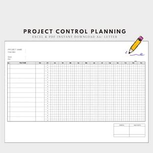 Project Planner Template Editable Excel Project Plan Worksheet Employee Schedule Planning HR
