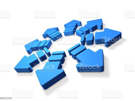 바깥쪽을 가리키는 8 개의 화살표가 확산을 표현 합니다 흰색 배경입니다 3d 그림입니다 3차원 형태에 대한 스톡 사진 및 기타 이미지 Istock