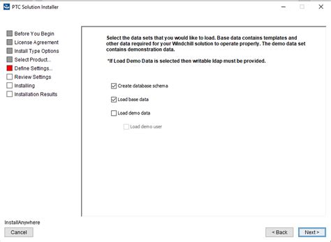Selecting Data Loader Settings