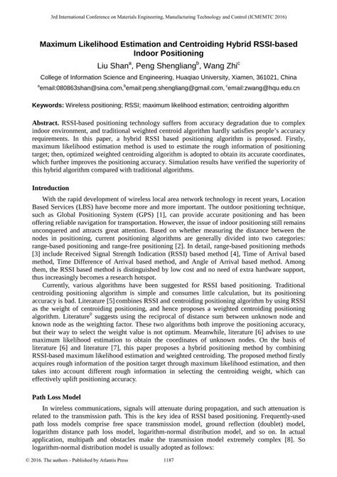 Pdf Maximum Likelihood Estimation And Centroiding Hybrid Dokumentips