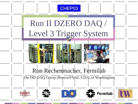 PPT Run II DZERO DAQ Level 3 Trigger System Ron Rechenmacher