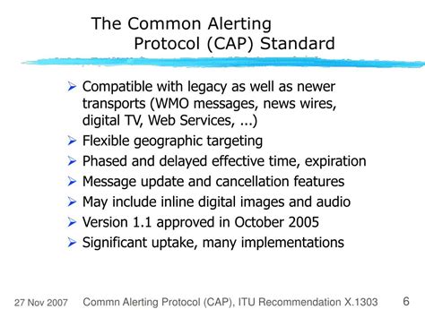 Ppt Common Alerting Protocol Cap The Content Standard Of Alerts And Notifications In