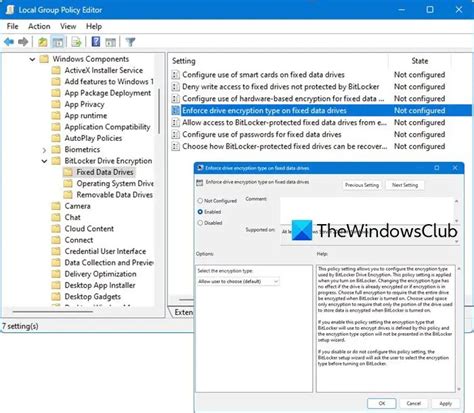 Enforce Bitlocker Drive Encryption For Data Drives