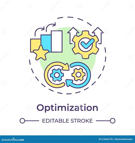 Business Process Management Optimization Multi Color Concept Icon Stock