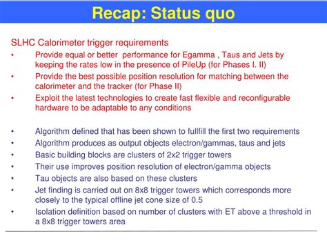 Ppt Tutorial Slhc Calorimeter Trigger Tools Powerpoint Presentation Id4697396