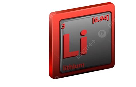 The Lithium Chemical Element Its Chemical Symbol Atomic Number And Atomic Mass Vector Math