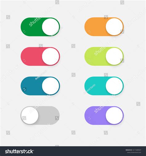 Buttons Toggle Switch Off On Design Stock Vector Royalty Free