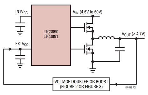 Design Note 493 Bootstrap Biasing Of High Input Voltage Step Down Controller Increases