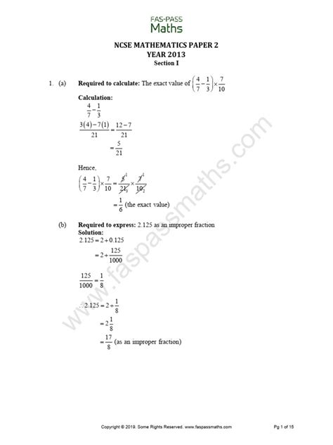 Ncse Maths 2013 Pdf Discounting Triangle