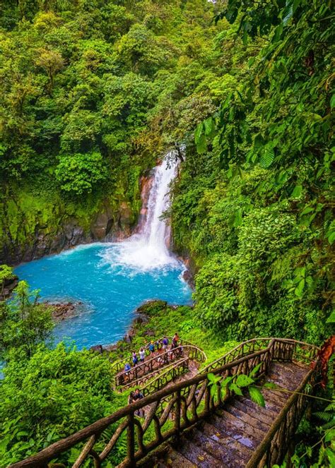Rio Celeste Waterfall And Pond In Tenorio Volcano National Park