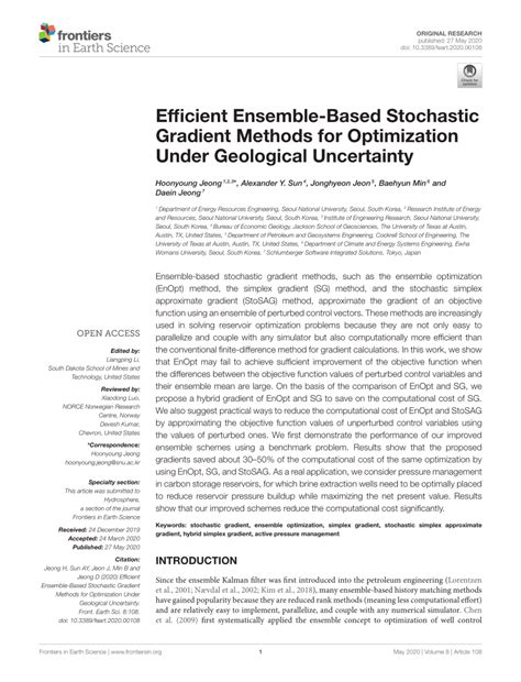 Pdf Efficient Ensemble Based Stochastic Gradient Methods For