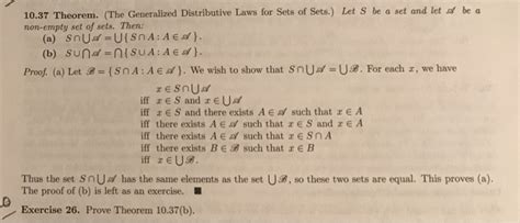 Solved 1037 Theorem The Generalized Distributive Laws For