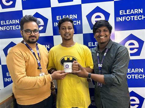 Sourav Behuria On Linkedin Thank You Elearn Infotech And My Trainers For Guiding Me Through My