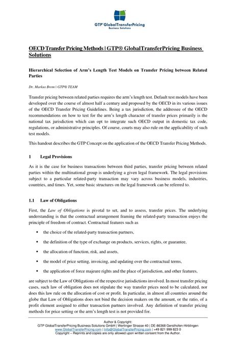 Ppt Oecd Transfer Pricing Methods Gtp Globaltransferpricing