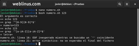 Depurar Código En Bash Script Weblinus