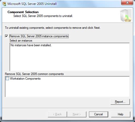 Sql Server 2005 Express Wont Uninstall Super User