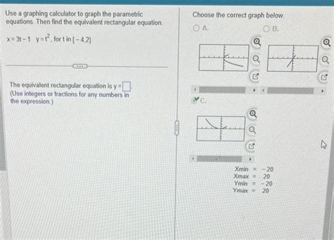 Solved Find The Graph And Rectangular Equation Of The Curve