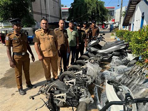 ලියාපදිංචි කළ නොහැකි නීතිවිරෝධී යතුරුපැදි 4ක් හා තවත් යතුරුපැදි 6ක කොටස් අල්ලයි Ada Online