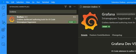 Github Yesoreyeram Grafana Vscode Vs Code Extension For Grafana Dashboards Authoring