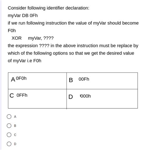 Solved Consider The Declaration Of Following Variable Data