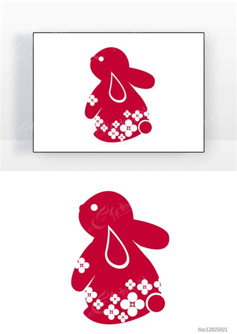 原创兔子剪纸元素图片下载红动中国