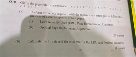 Solved 21345 A Perform The Access Sequence With The