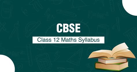 Cbse Class 12 Maths Syllabus 2025 26 Chapter Guide