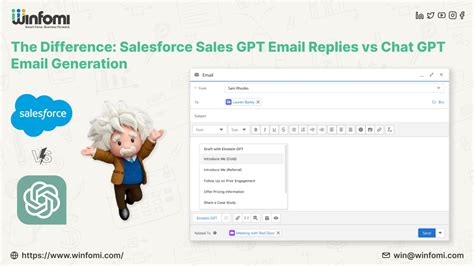 The Difference Salesforce Sales Gpt Email Replies Vs Chat Gpt Email Generation