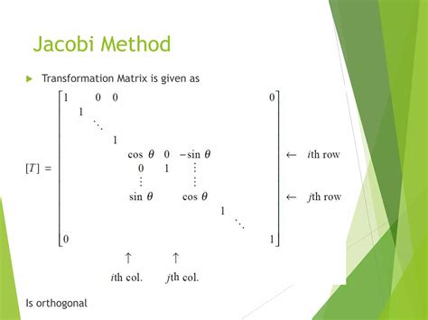 Solution Of Eigenvalue Problem Using Jacobi Method Pptx Physics
