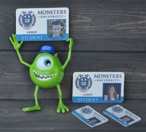 Monsters University Inspired Photo Id Cards