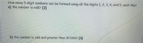 Solved How Many Digit Numbers Can Be Formed Using All The Chegg