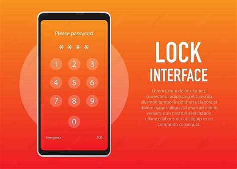 Illustration Of A Screen Lock Interface For Lock Screen Or Password Entry Pages In Vector