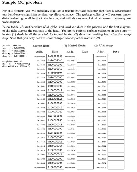 sample gc problem for this problem you will manually