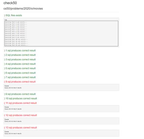 pset7 movies ~ query did not return results from check50 r cs50