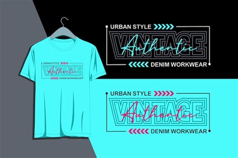 T 셔츠 인쇄를 위한 정통 타이포그래피 디자인 프리미엄 벡터