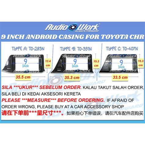Toyota Chr 2018 2022 9 Inch Android Player Casing Uv Black Shopee