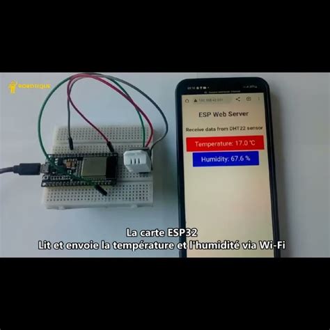 Envoi Des Données Mesurées Par Le Capteur Dht22 Connecté à Esp32 Via
