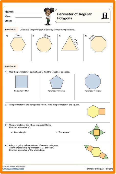 Perimeter Of Regular Polygons Worksheet