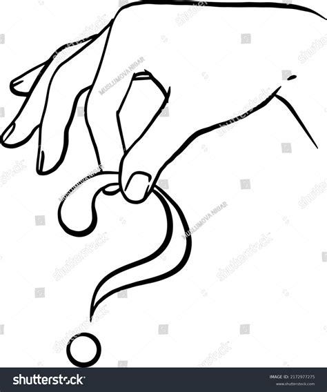 Question Hand Hand Draw Line Vector Stock Vector Royalty Free Shutterstock