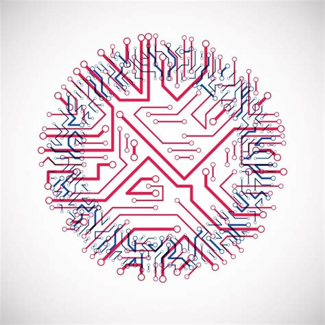 Premium Vector Vector Abstract Computer Circuit Board Colorful Illustration Blue And Magenta
