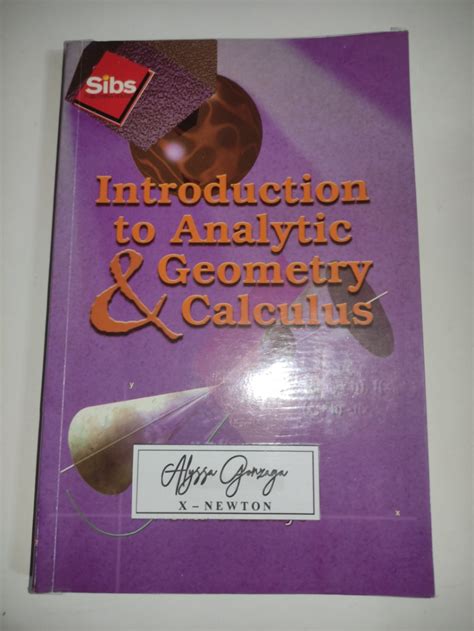 Introduction To Analytic Geometry And Calculus Hobbies And Toys Books And Magazines Textbooks On