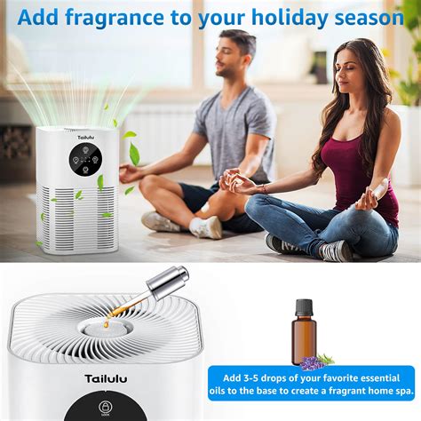 Air Purifiers For Pettailulu Home Air Cleaner For Bedroom Up To 600 Sq