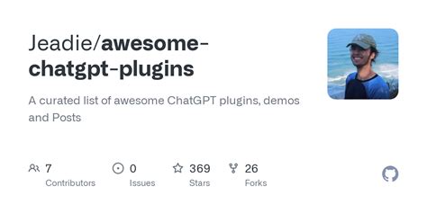 Github Jeadieawesome Chatgpt Plugins A Curated List Of Awesome Chatgpt Plugins Demos And Posts