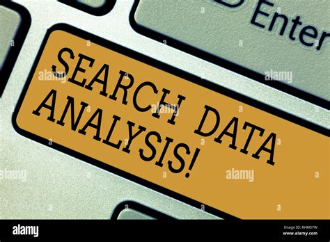 conceptual hand writing showing search data analysis business photo