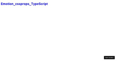 Emotion Ts Sample Codesandbox