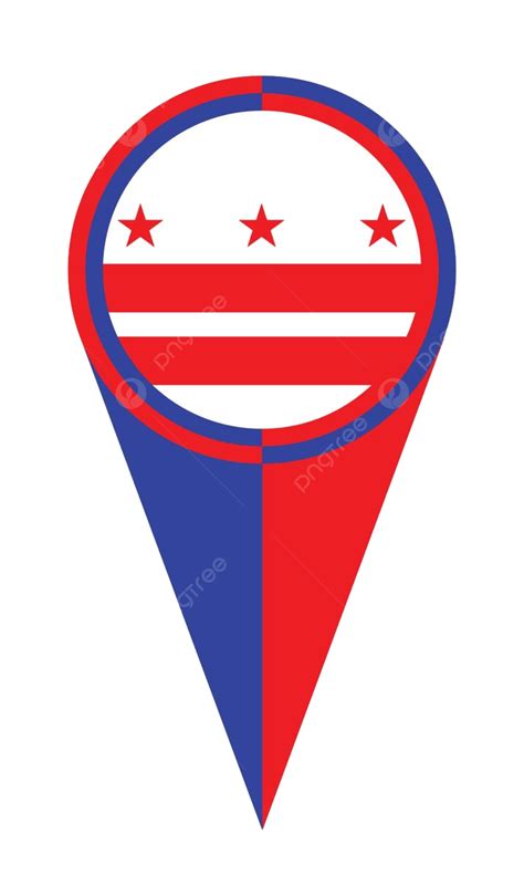washington dc map pointer location flag location state icon vector