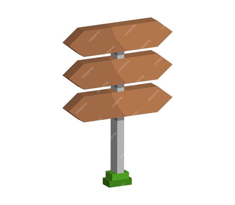 Premium Vector Three Dimensional Road Sign